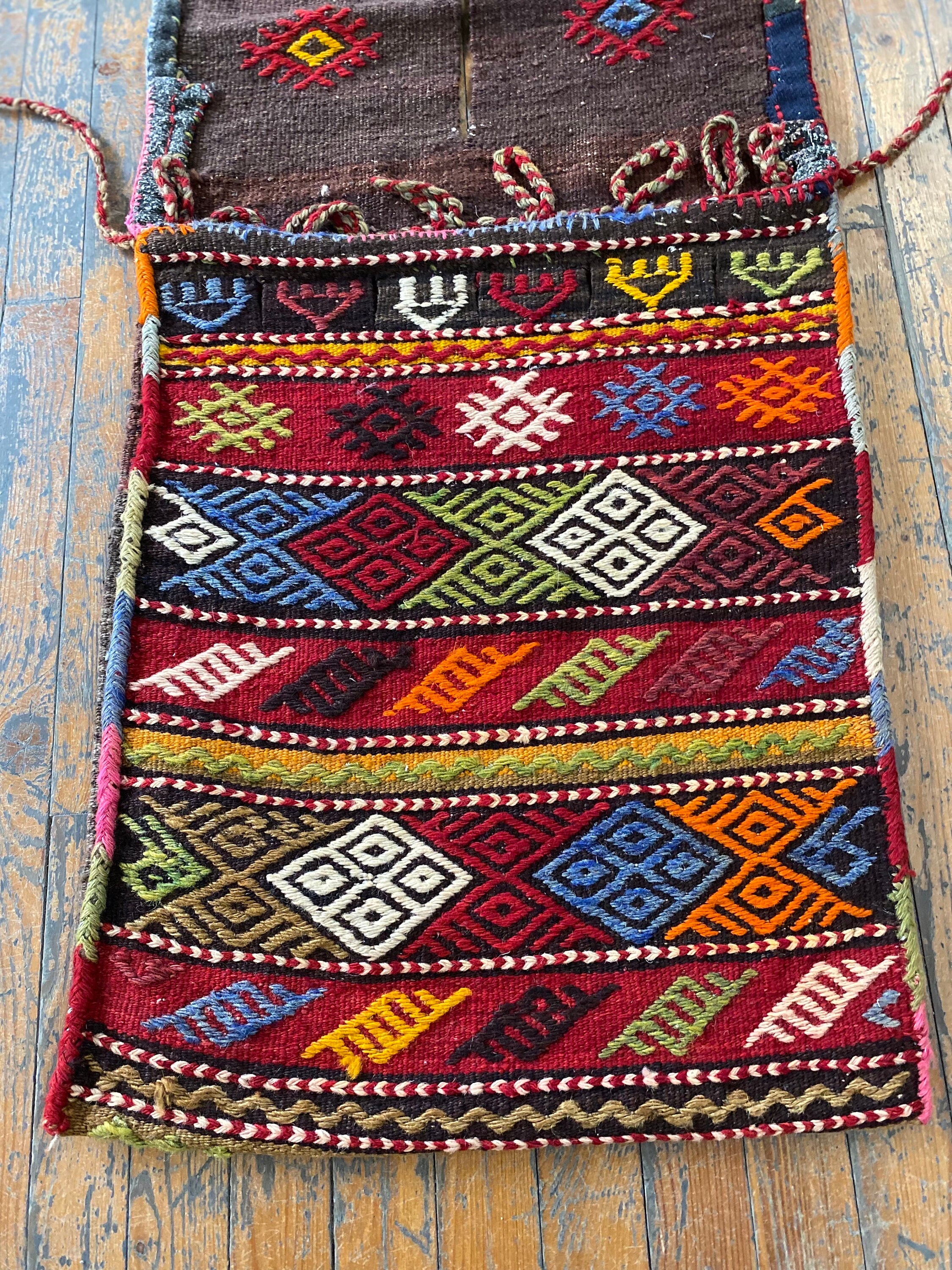 Decorative Kilim Bag, Wall Hanging Handmade Saddlebag,vintage Saddle ...