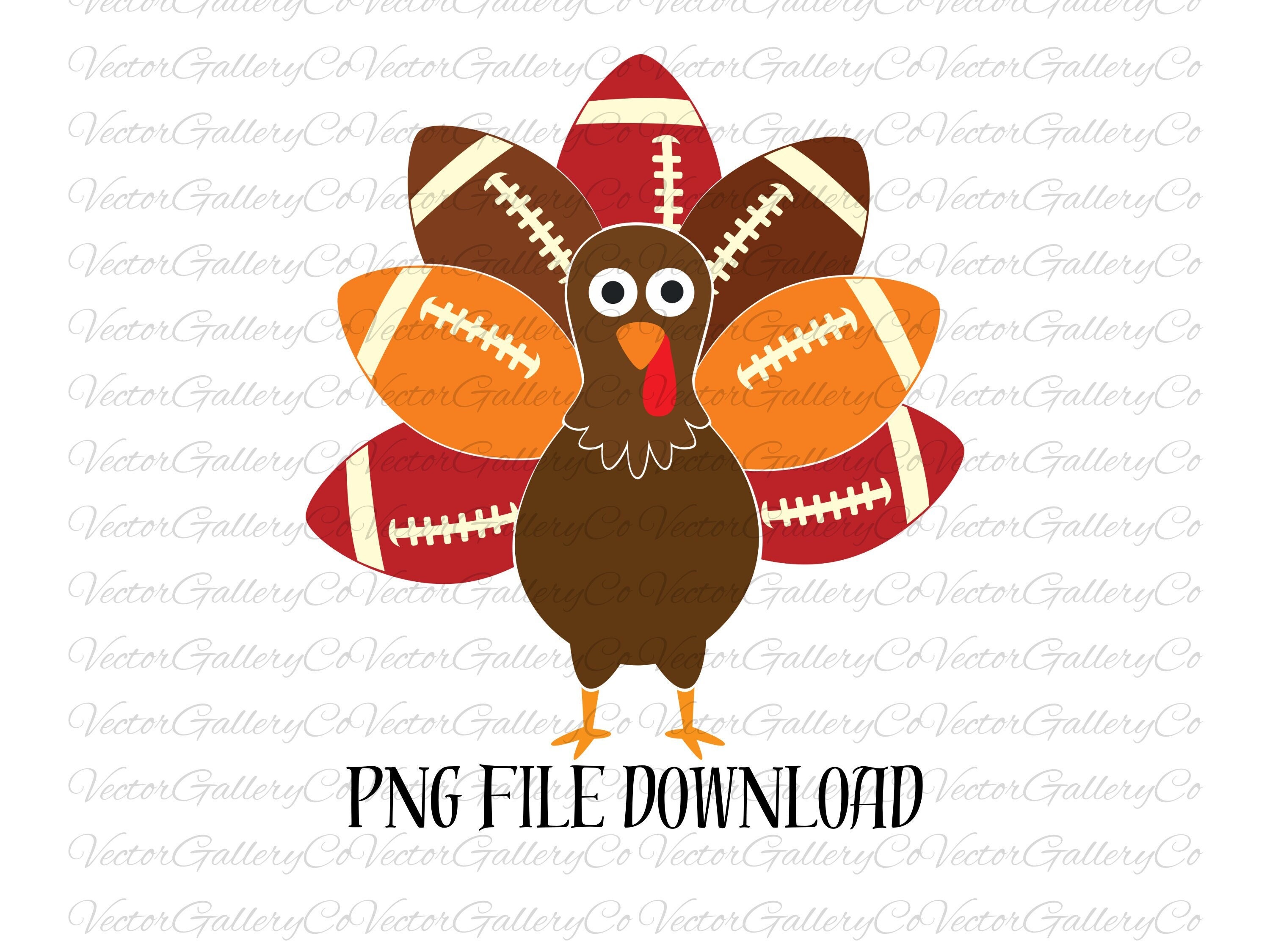 Thanksgiving Football Turkey Png Bundle Instant Digital Download Png ...