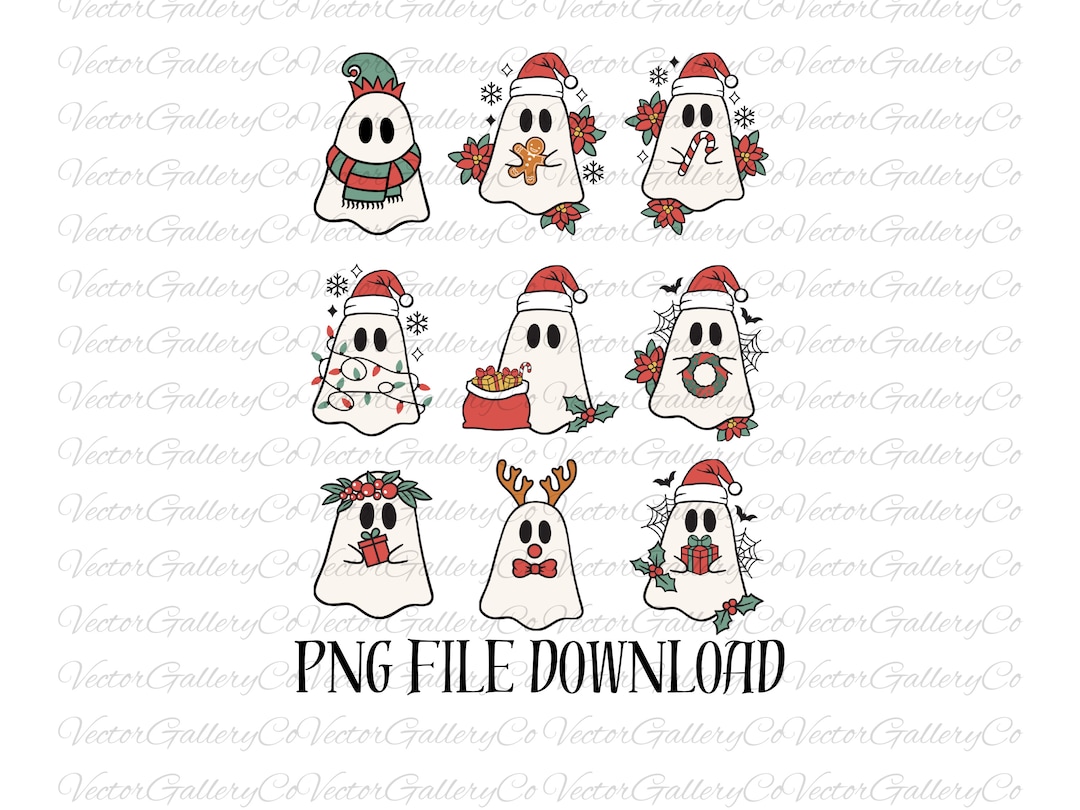 Ghost Christmas Png, Christmas Ghosts Png, Holiday Png, Christmas ...