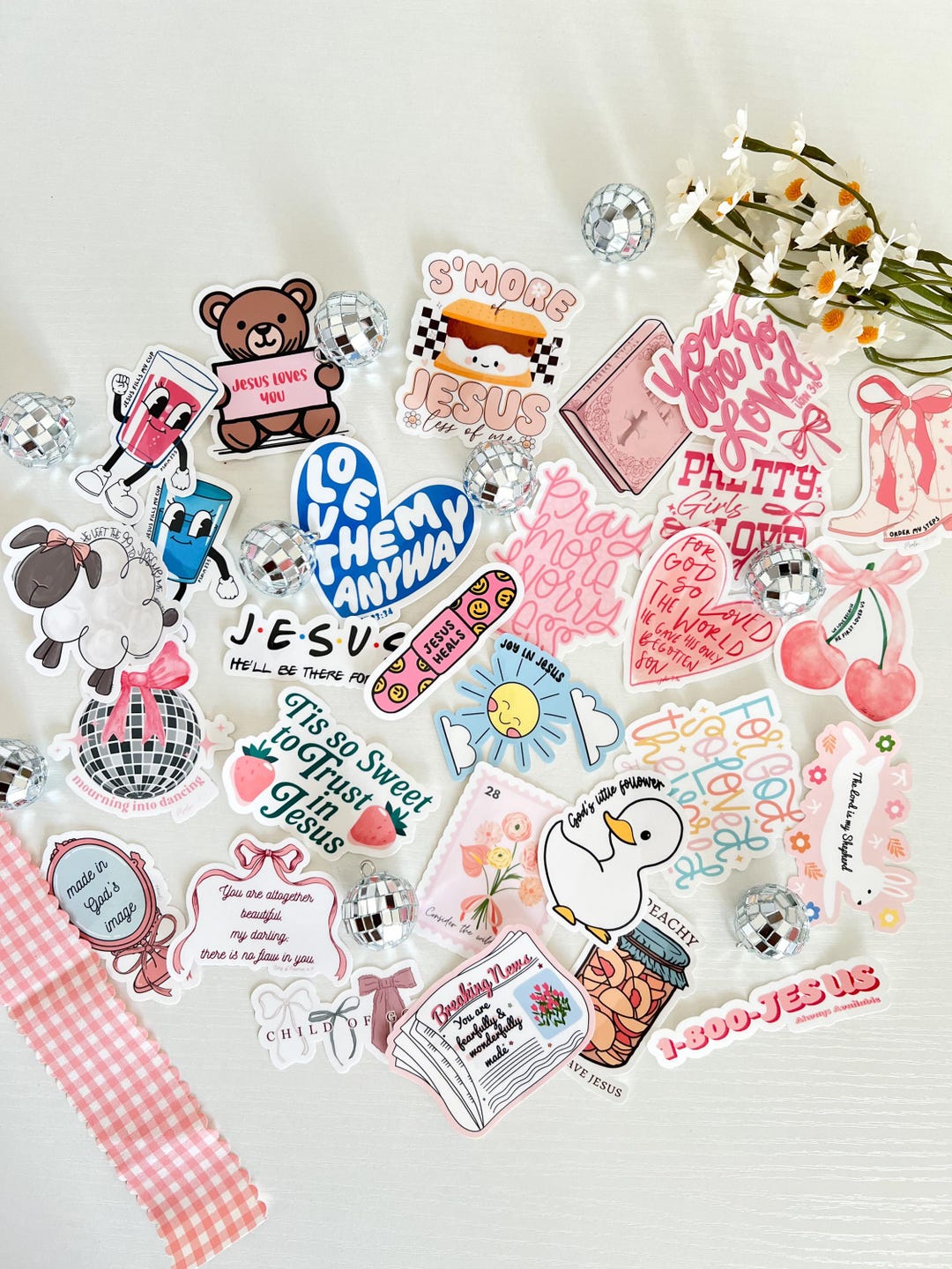Custom Christian Sticker Pack: Faith-based Vinyl Stickers - Etsy