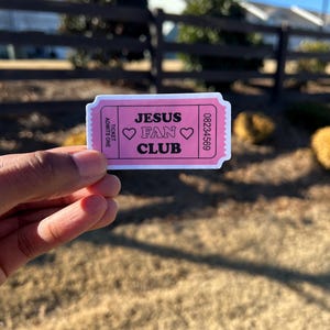 Jesus Fan Club Christian Sticker Bible Verse Sticker Cute Christian ...