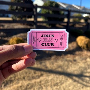 Jesus Fan Club Christian Sticker Bible Verse Sticker Cute Christian ...
