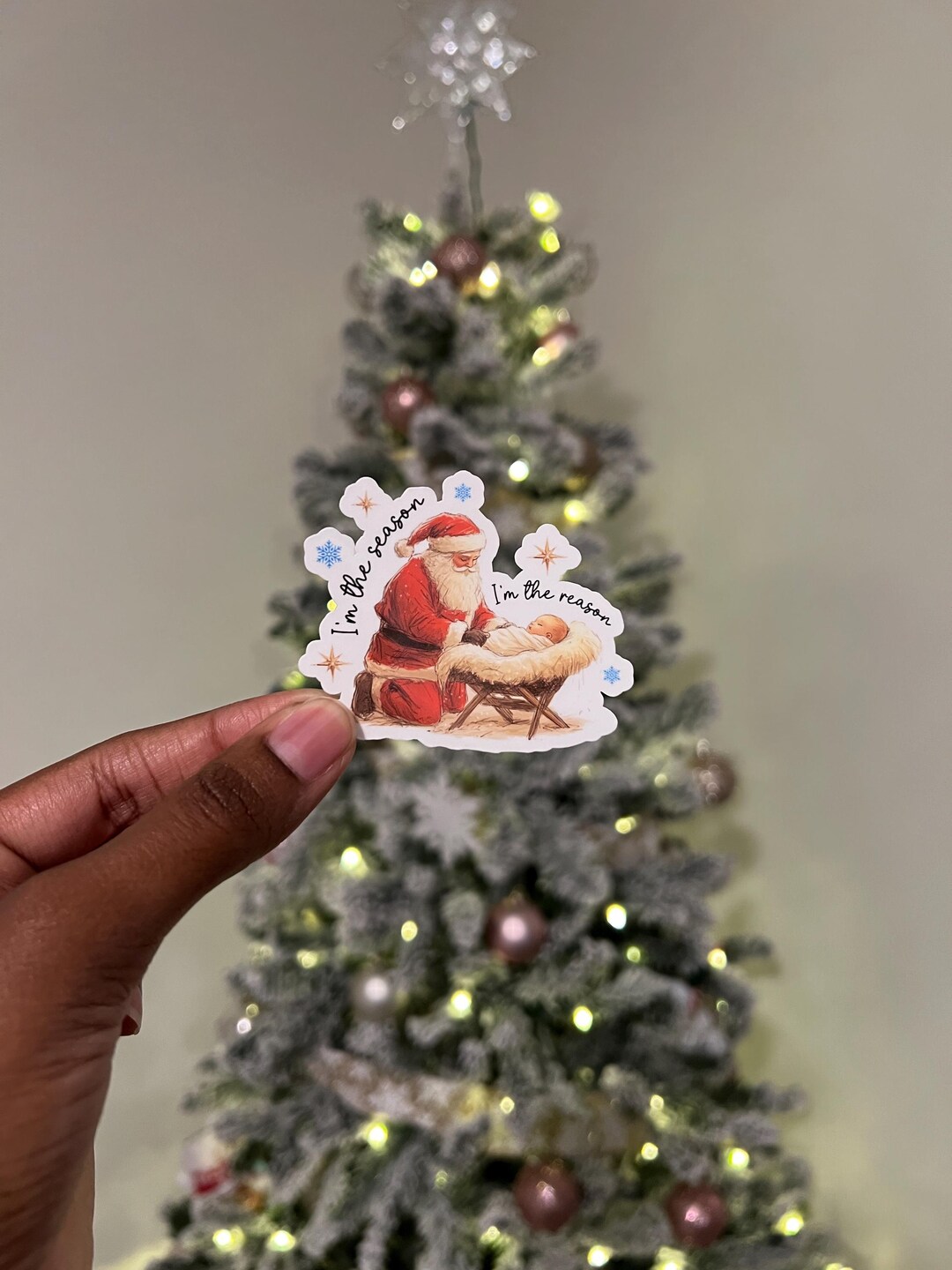 Christmas Baby Jesus Sticker Bible Verse Sticker Cute Christian Sticker ...