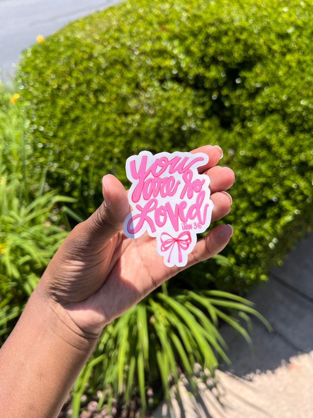 Christian Sticker You Are so Loved Sticker Bible Verse Sticker Pink ...