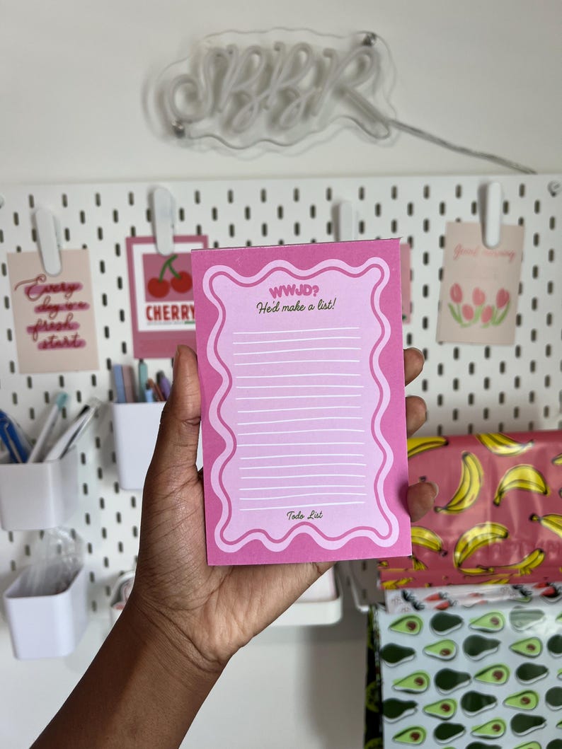 WWJD Christian Notepad: Pink Faith-based To-do List - Etsy