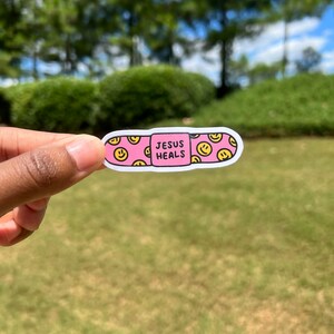 Jesus Heals Bandaid Sticker | Christian Faith Decal - Etsy