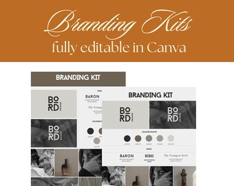 Brand Kit Template | Mini Brand Board Template | Pre-made Neutral ...