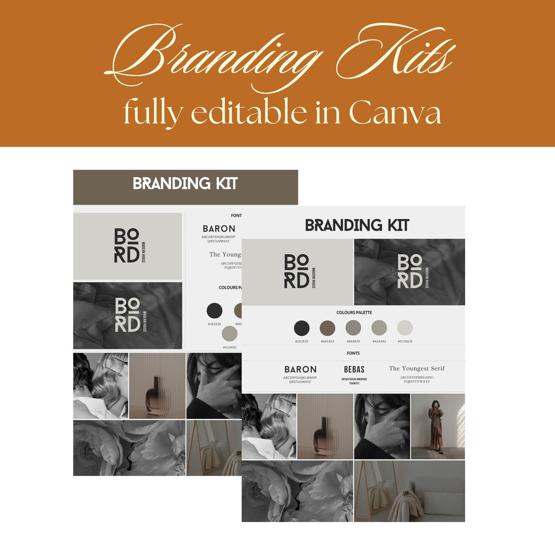 Brand Kit Template | Mini Brand Board Template | Pre-made Minimalist ...