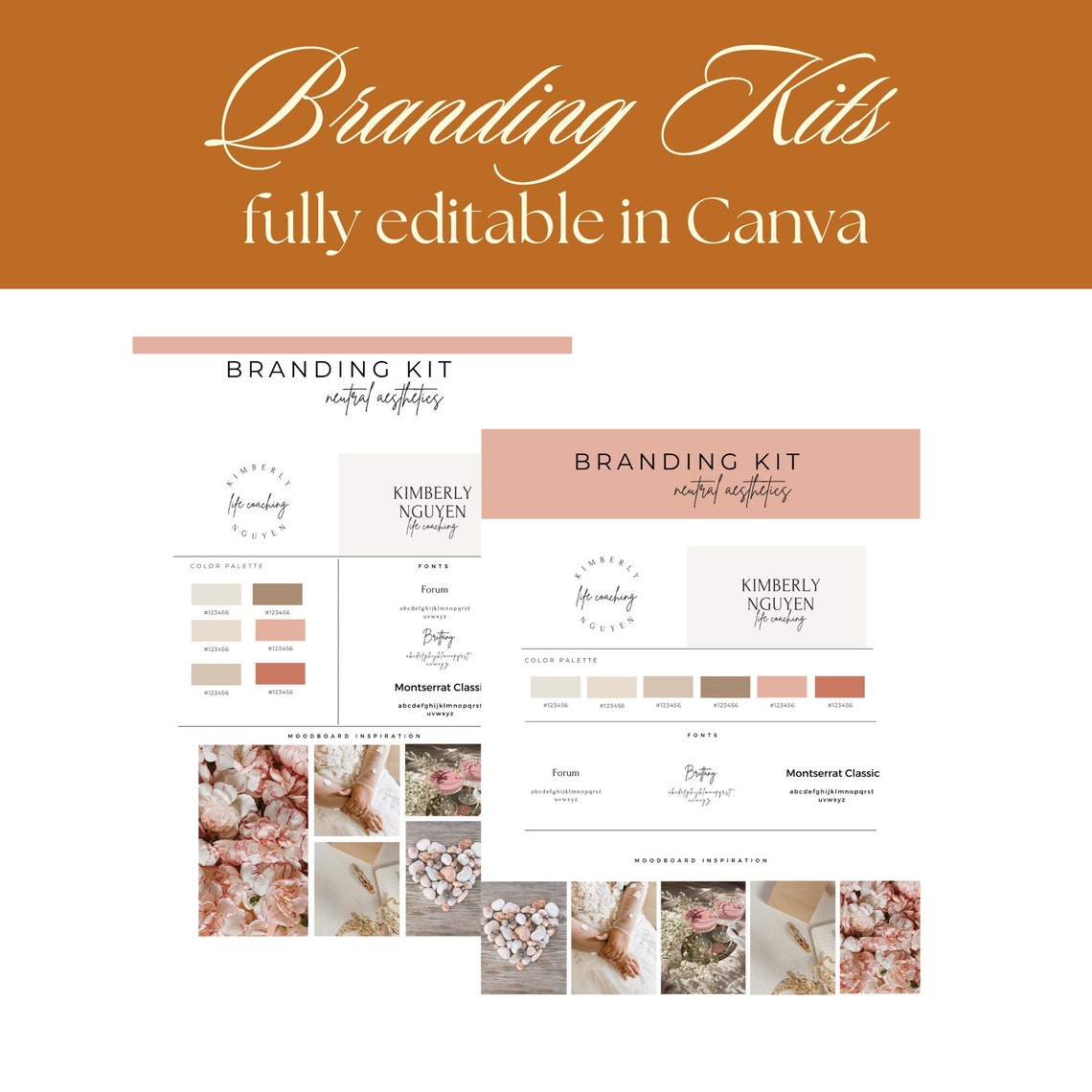 Brand Kit Template | Mini Brand Board Template | Pre-made Neutral ...