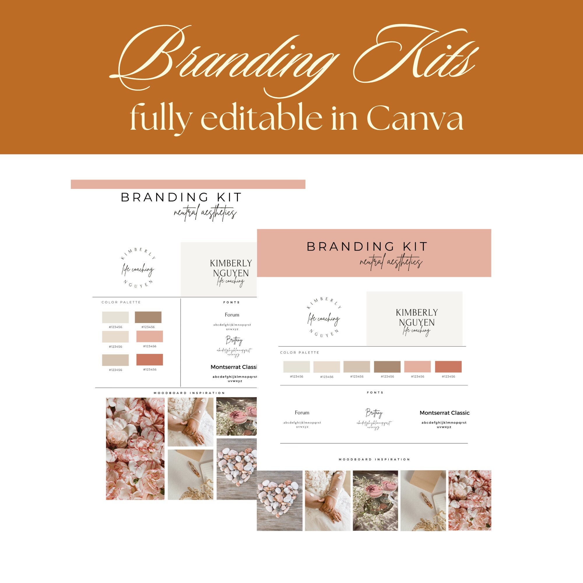 Brand Kit Template | Mini Brand Board Template | Pre-made Neutral ...