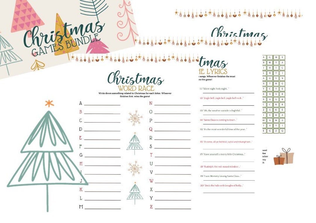 Christmas Games BUNDLE (holiday Games BUNDLE) Printable - Etsy