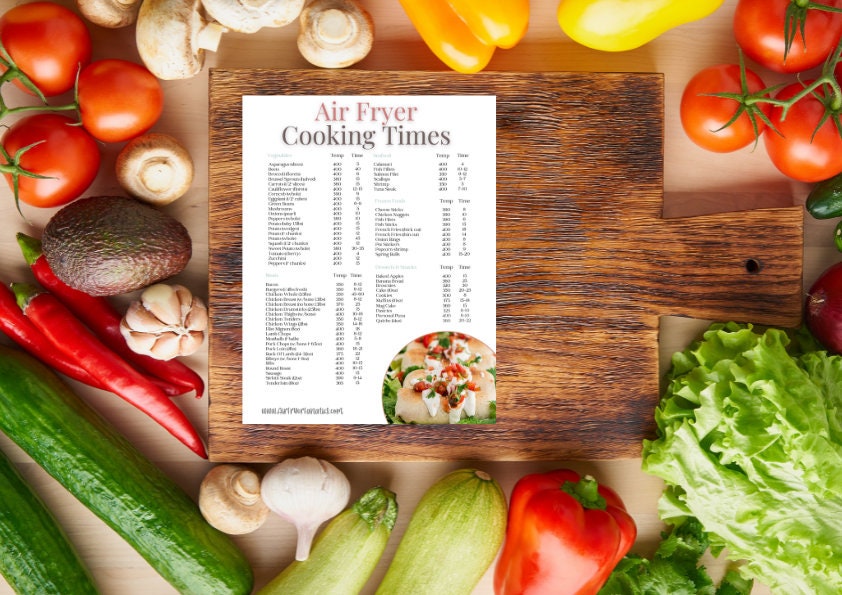 Air Fryer Cooking Times Cheat Sheet Printable US Version - Etsy