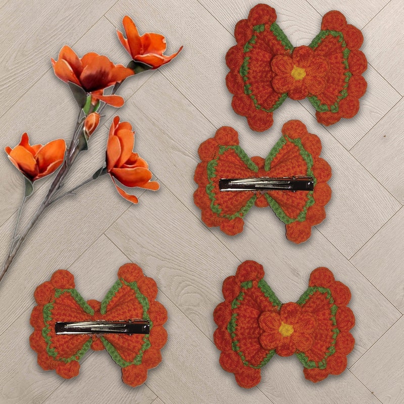 Orange Hair Clips - Etsy