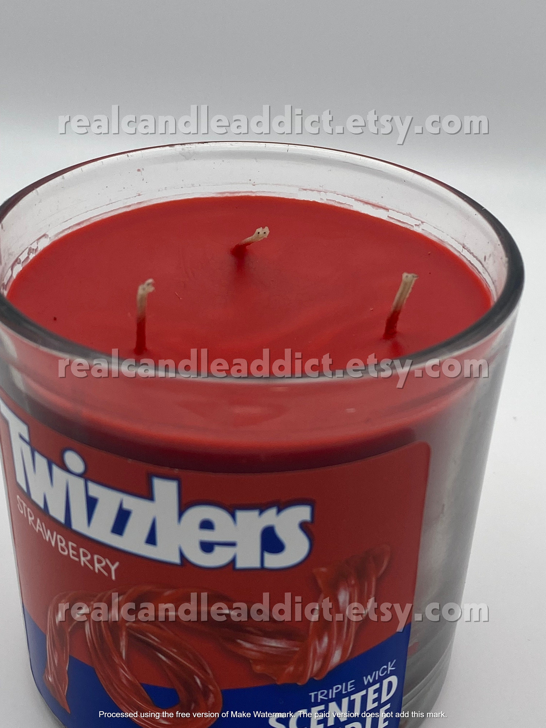 NEW Twizzler Triple Wick Scented Candle 14 Oz Strawberry Candy - Etsy