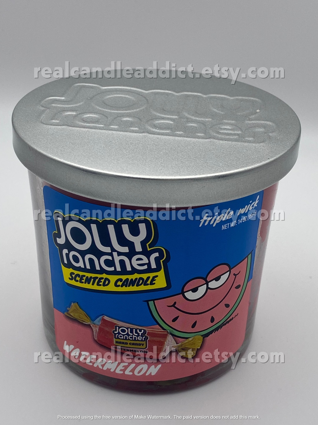 NEW Jolly Rancher Triple Wick Scented Candle 14 Oz - Watermelon - Etsy