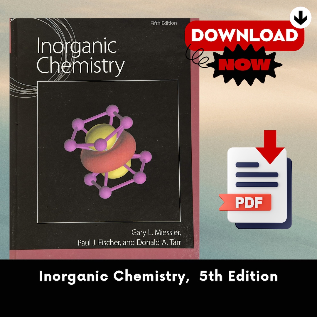 Inorganic Chemistry 5th Edition by Gary Miessler Paul Fischer - Etsy