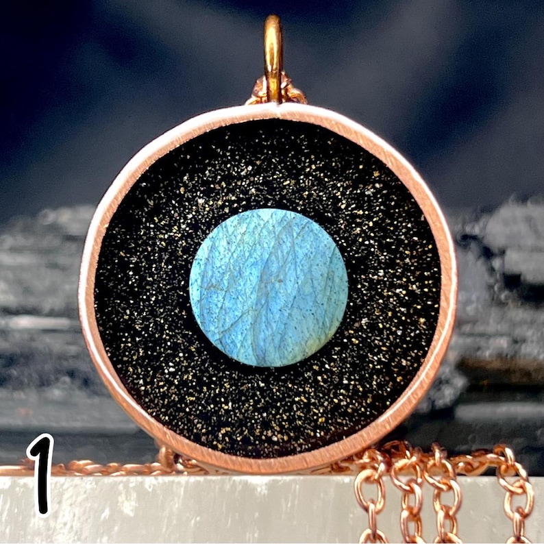Empath Protection Necklace - Labradorite & Black Tourmaline Orgonite ...