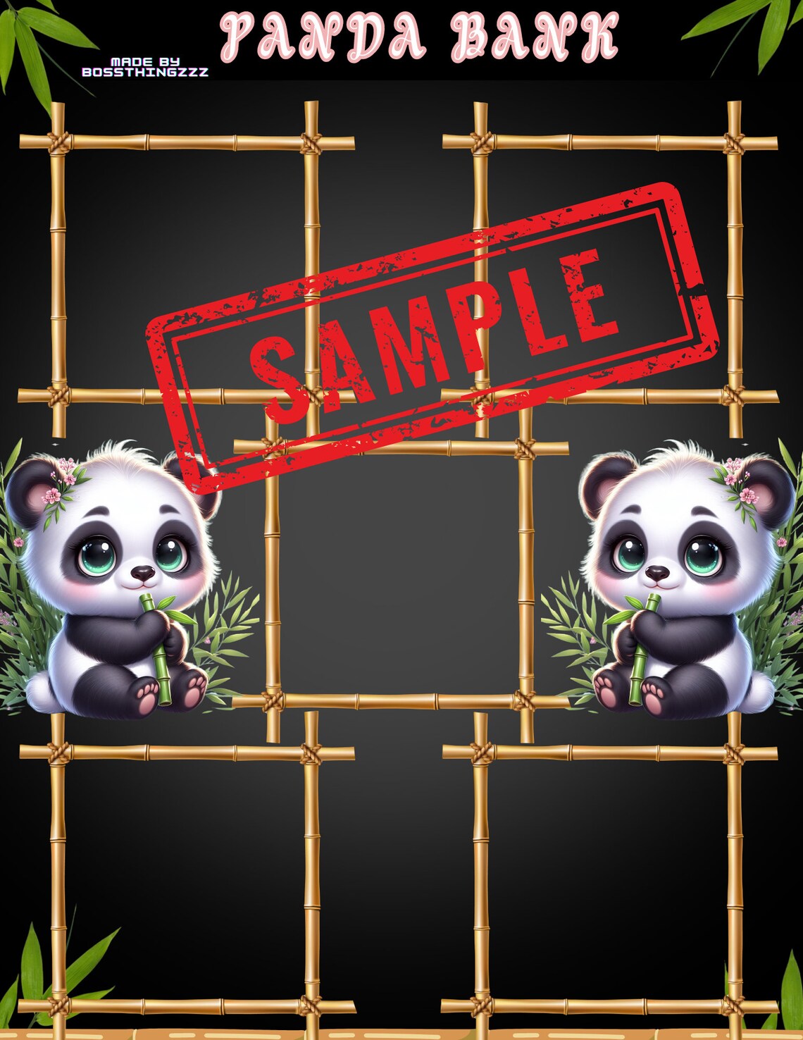 Panda Bingo Host Template, 1-15 Line Game, Credit Jar & Hit List - Etsy