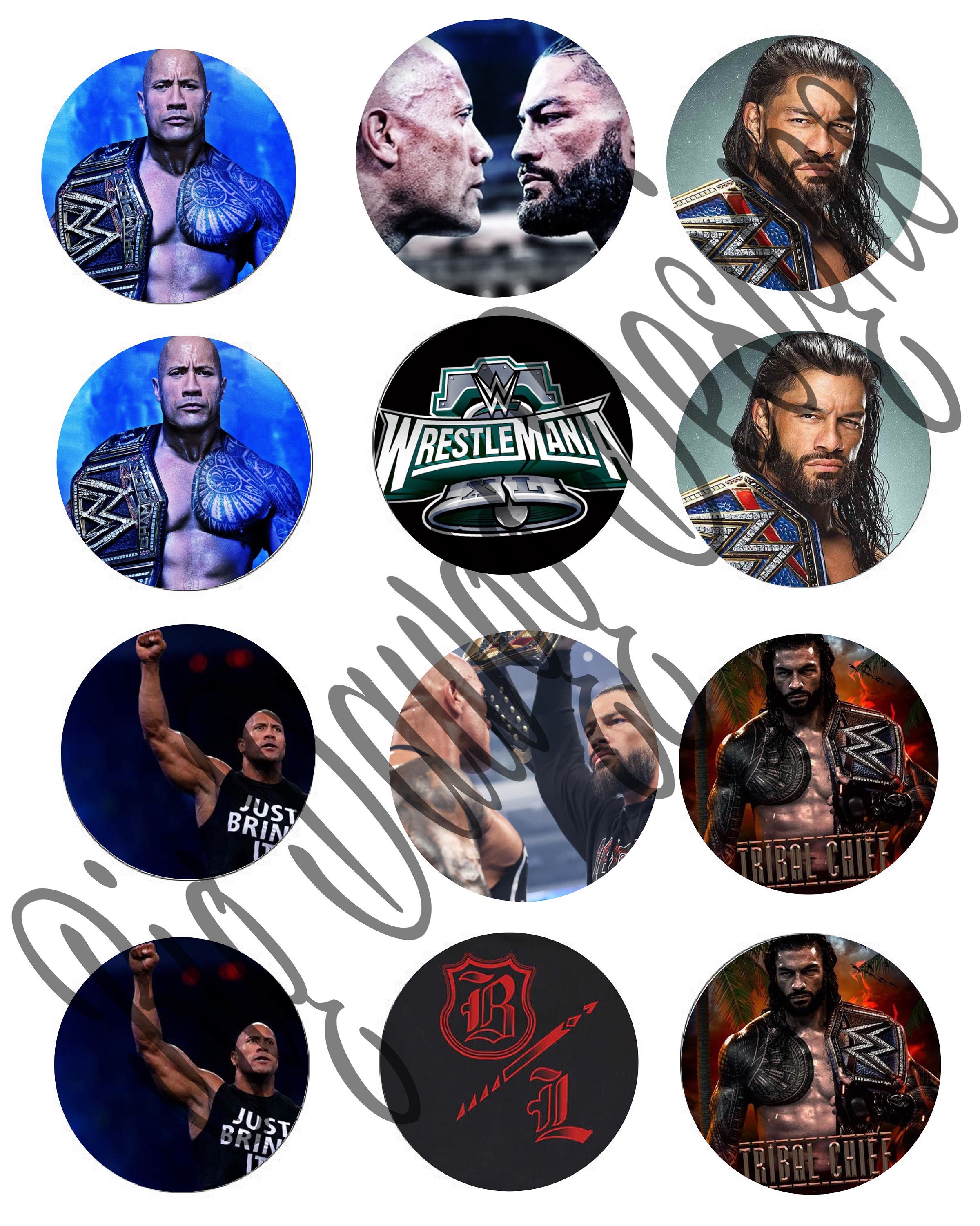 Bloodline WWE Edible Toppers - Etsy
