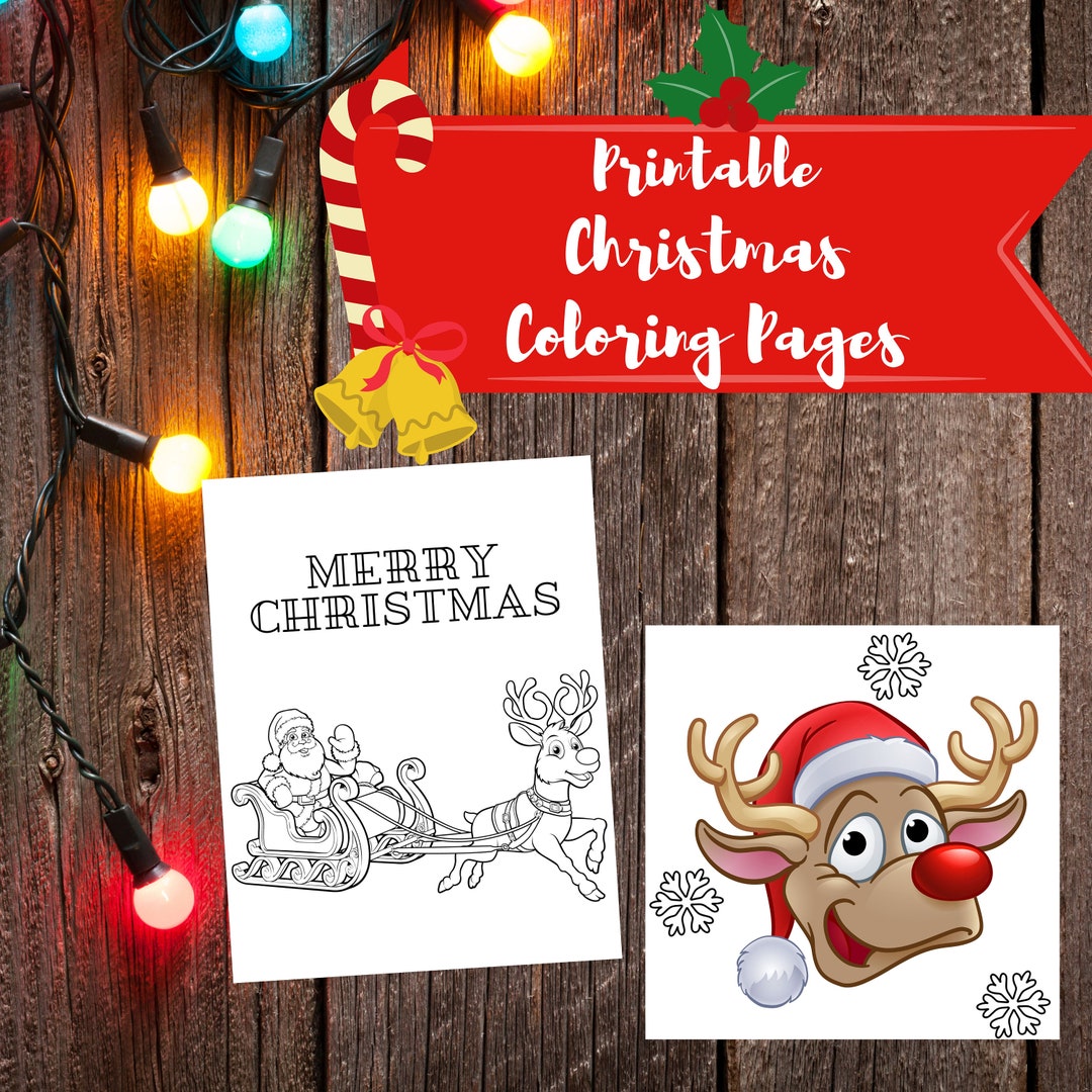 10 Christmas Coloring Pages, Christmas Printables, Christmas Game ...