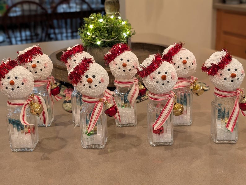 Salt Shaker Christmas Snowman - Etsy