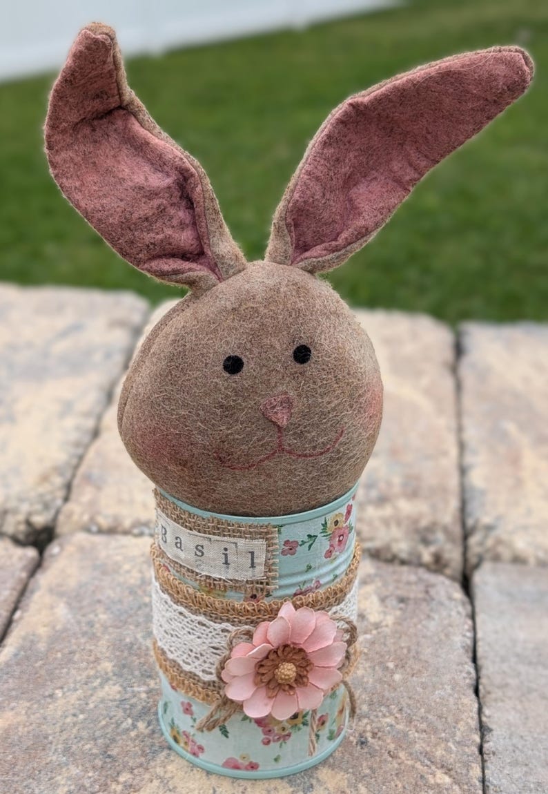 Vintage Bunny in a Can - Etsy