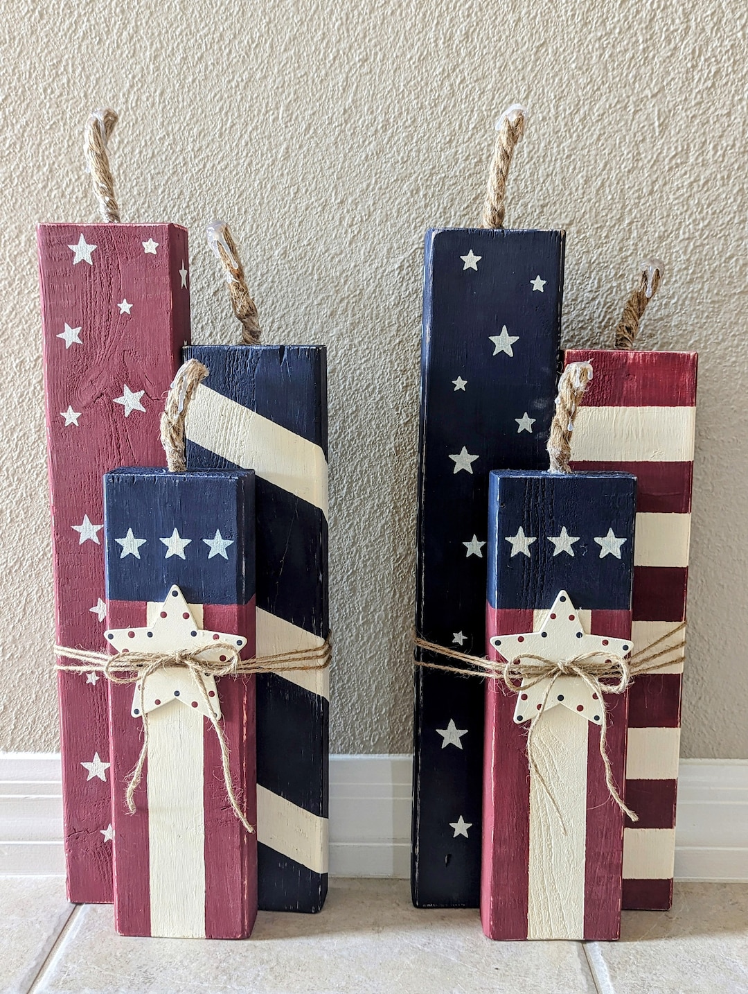 Wooden Firecracker Trio - Etsy