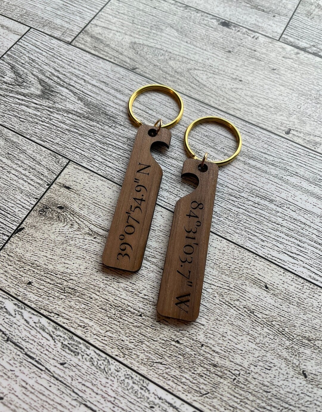 Personalized Coordinates Keychains for Couples | Valentine's Day Gift ...