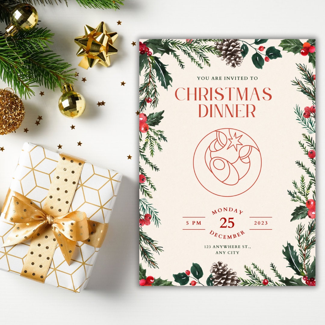 Nativity Invitation Christmas Party Invitation Religious - Etsy