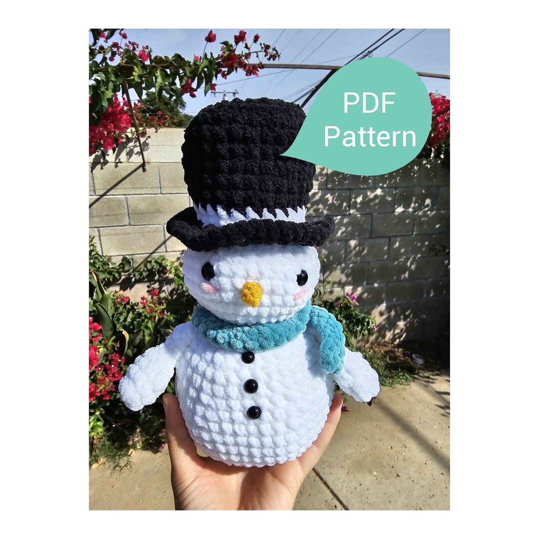 Crochet Snowman Pattern PDF Download Beginner Friendly - Etsy