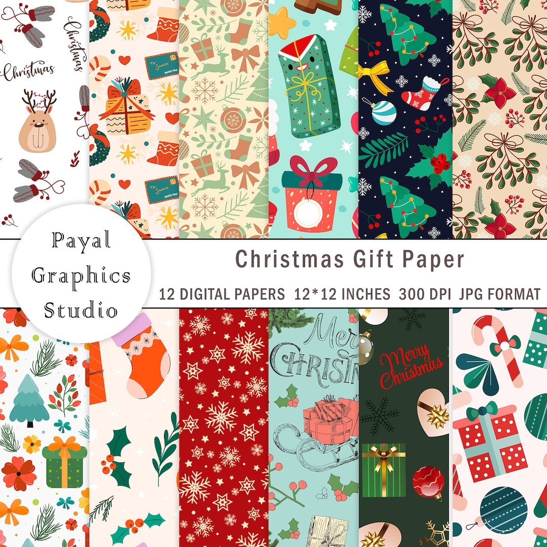 Merry Christmas, Gift Paper, Christmas Party, Kids Craft Paper, Art ...