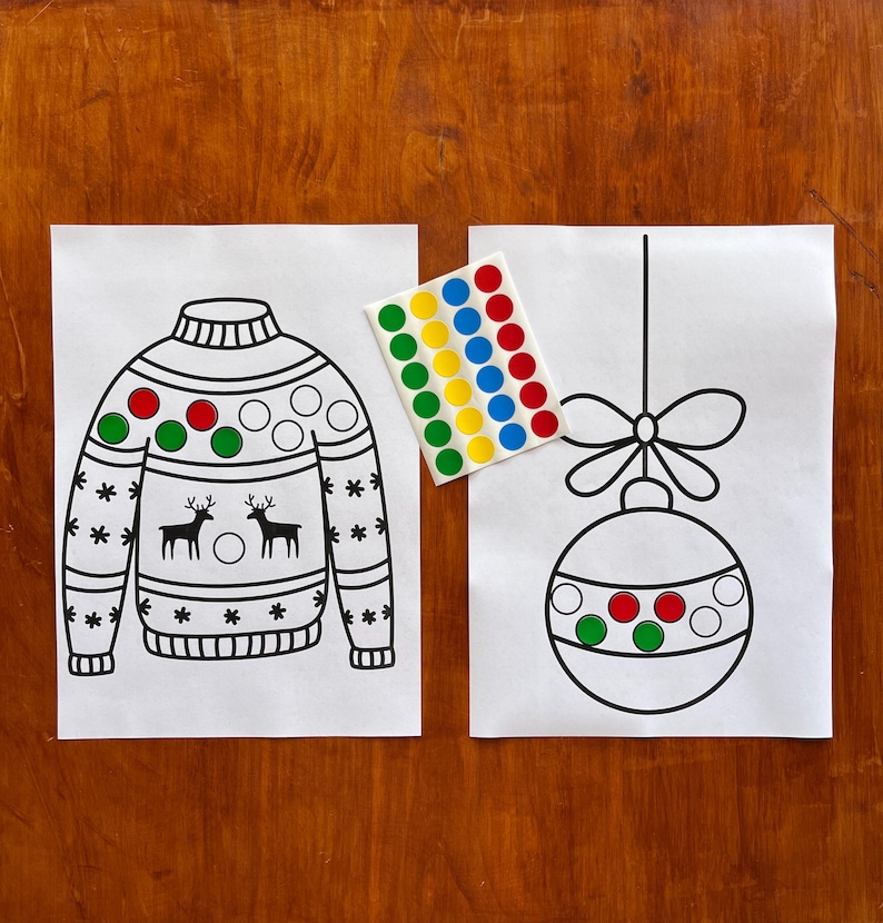 Dot Sticker Activity, Christmas, Toddler Craft, Fine Motor Skills ...