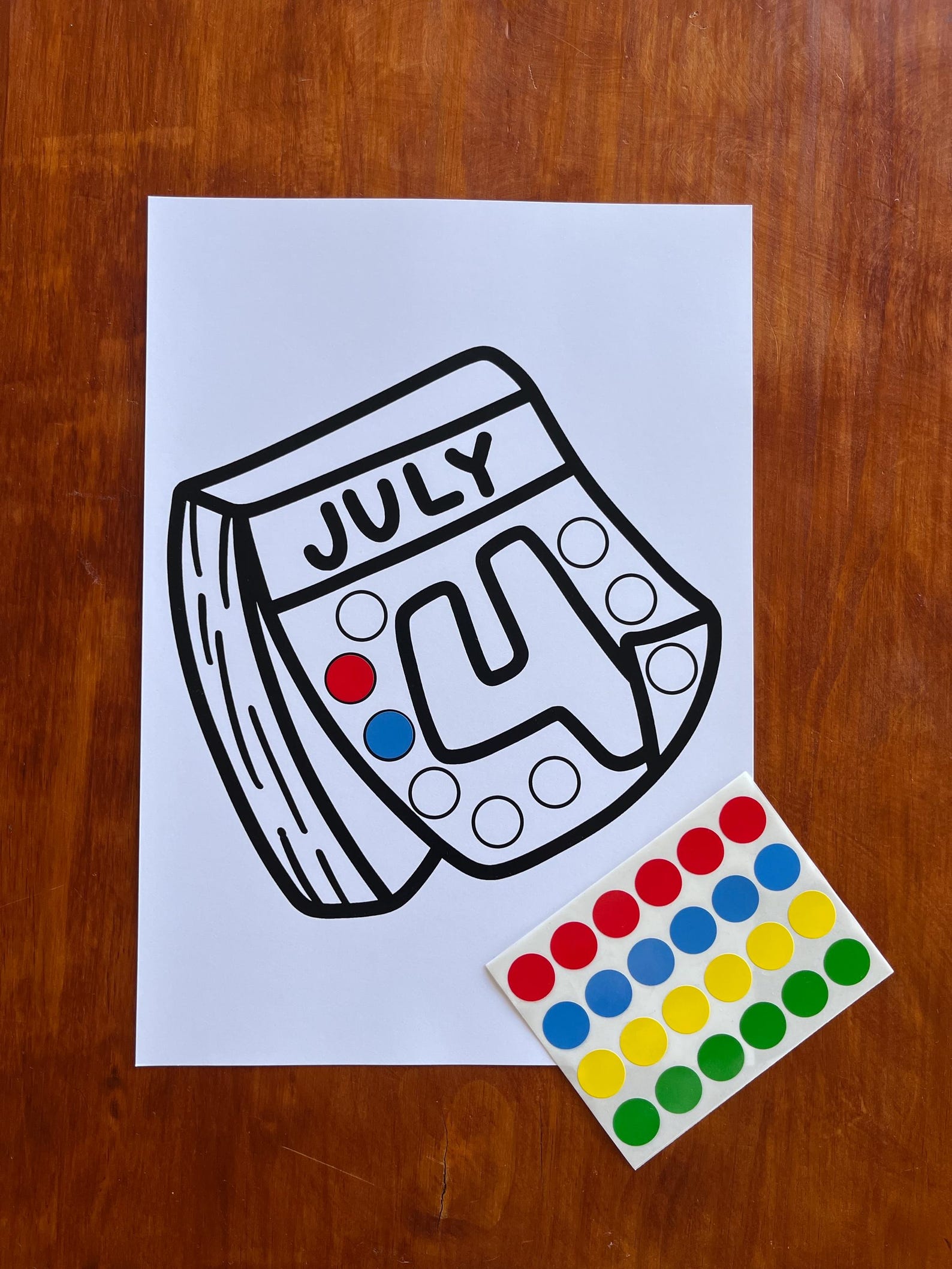 4th July, Independence Day Dot Sticker Activity, Toddler Activity, Fine ...