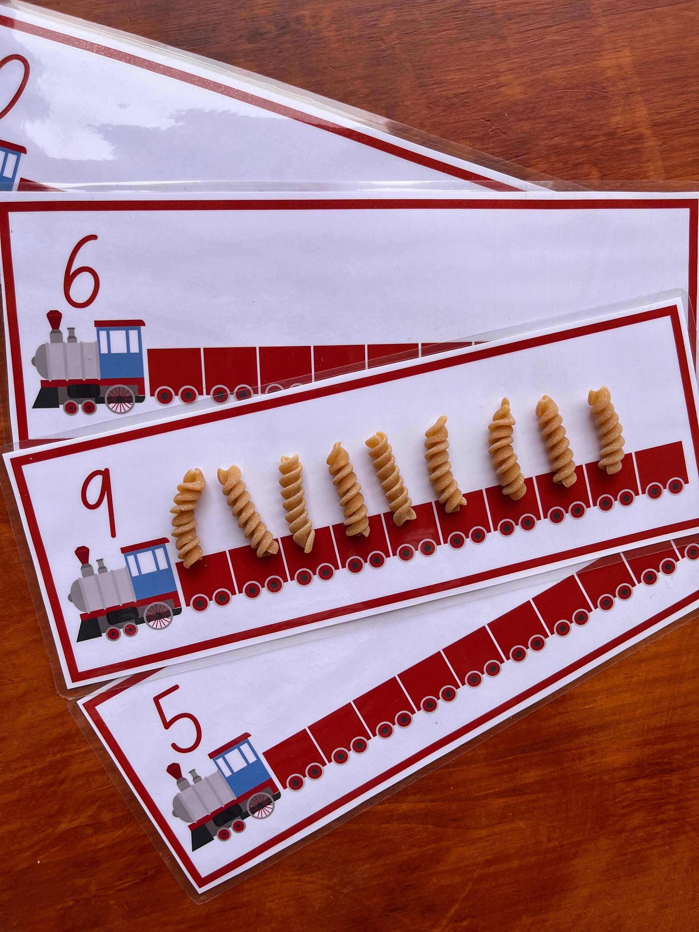 Play Dough Mat, Toddler Counting, Numbers 1-10, Trains, Printable, 1:1 ...