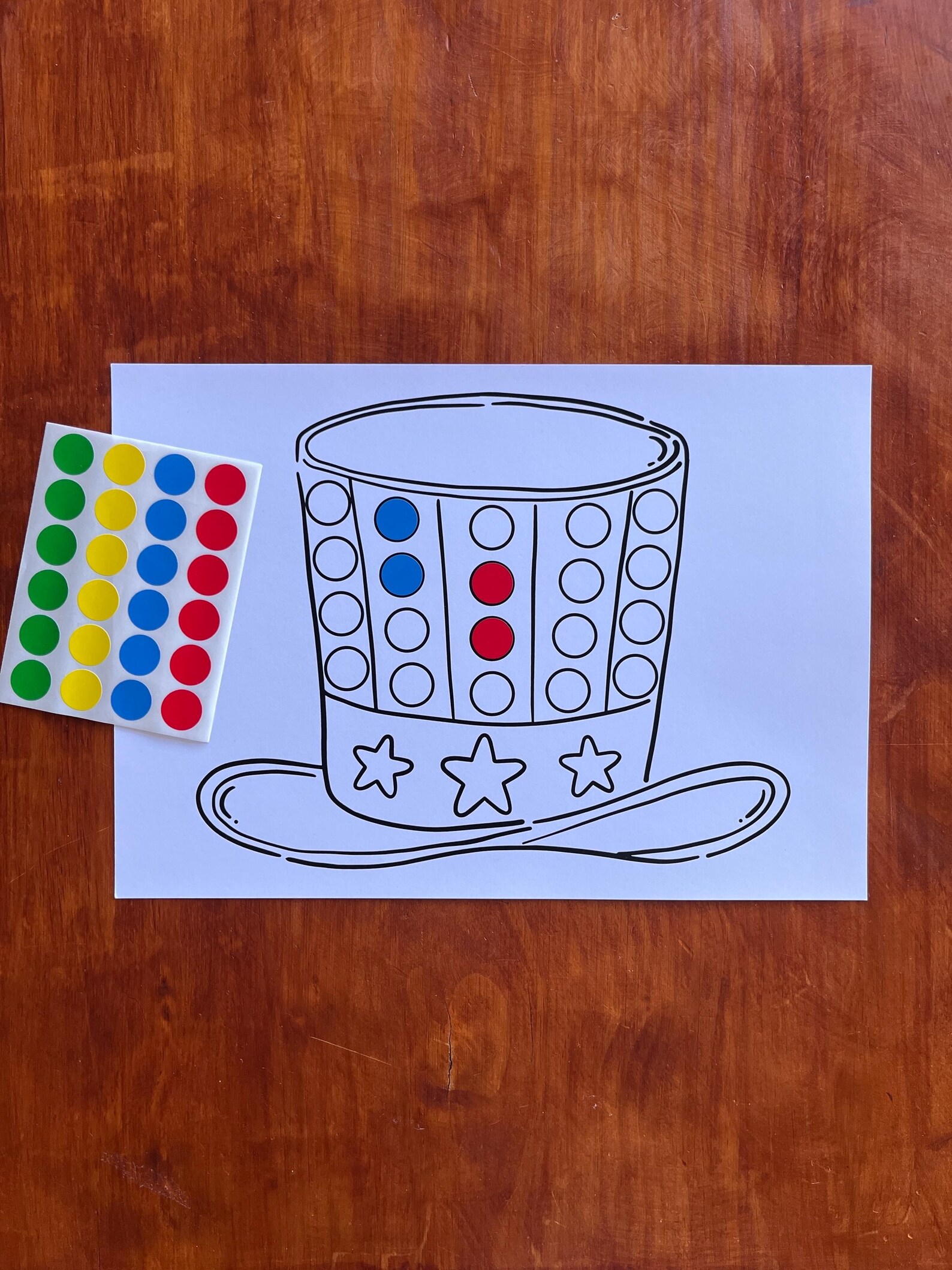 4th July, Independence Day Dot Sticker Activity, Toddler Activity, Fine ...