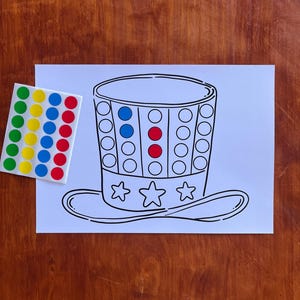 4th July, Independence Day Dot Sticker Activity, Toddler Activity, Fine ...