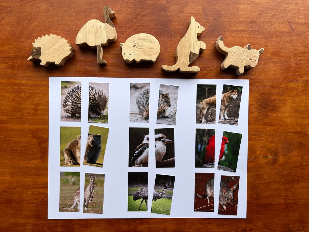 Australian Animals 2 Piece Puzzle, Matching Activity, Printable, Native ...