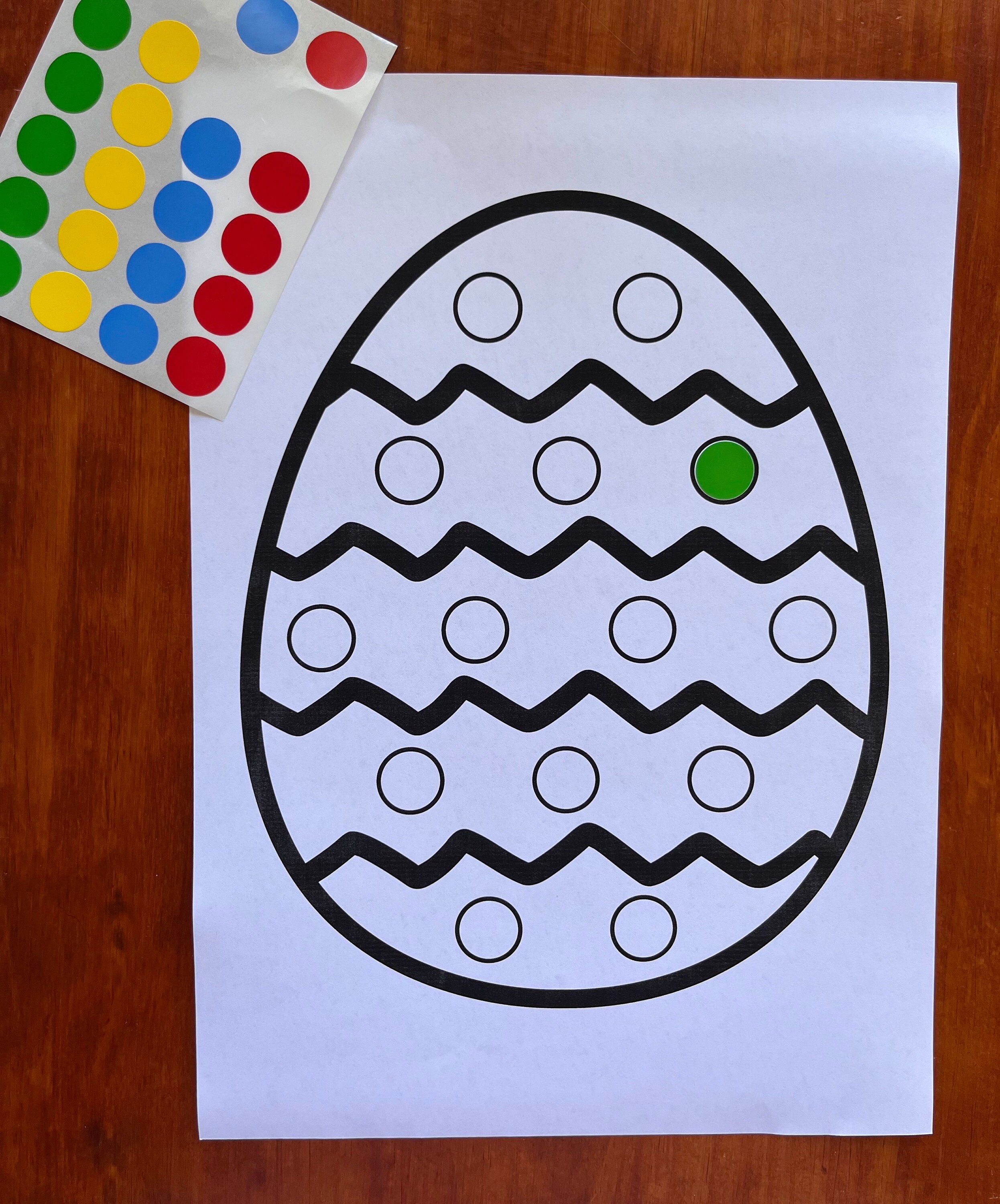 Easter Dot Sticker Activity, Easter Craft, Toddler Activity, Fine Motor ...