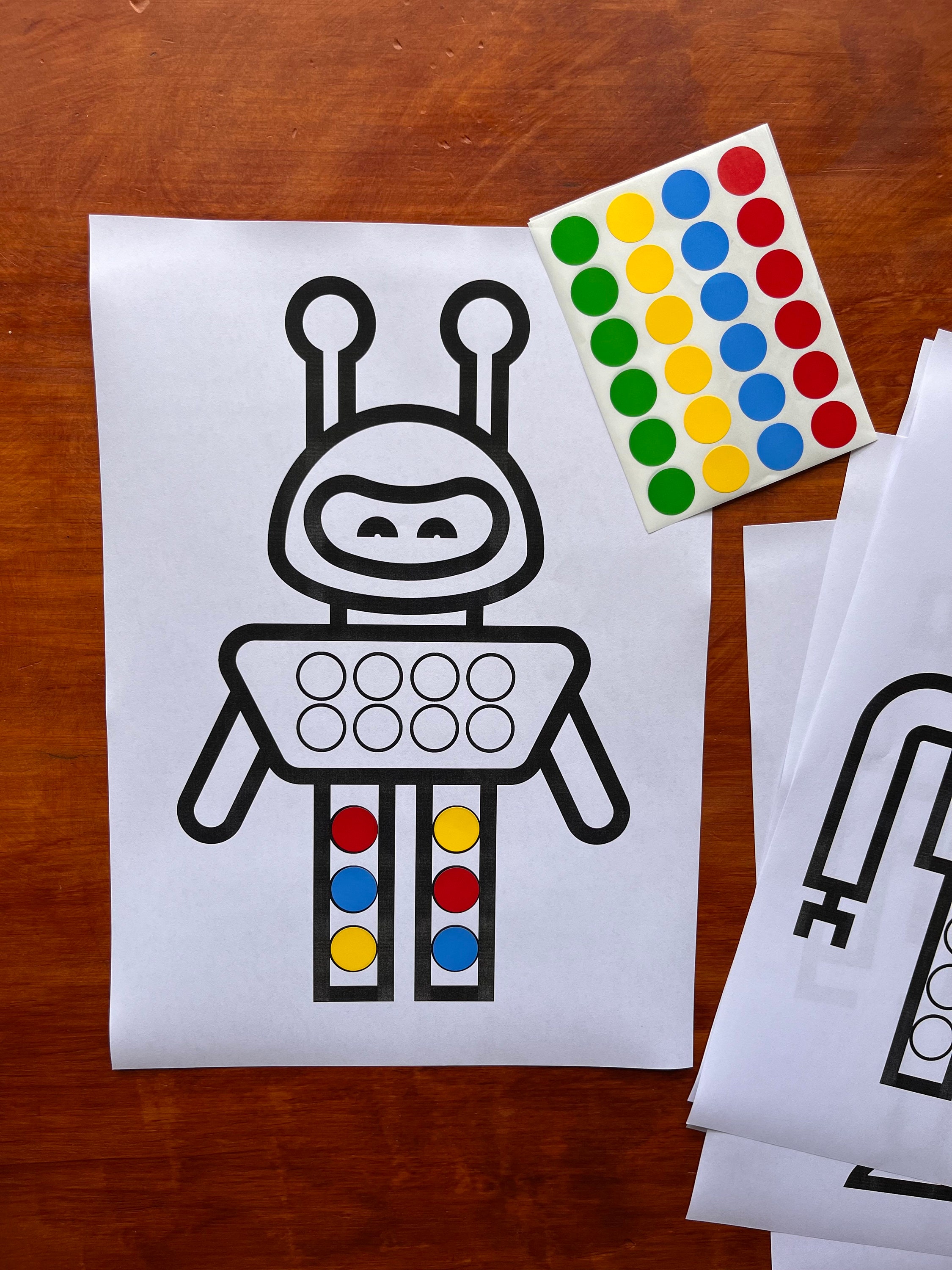 Dot Sticker Activity, Toddler Craft, Fine Motor Skills, Printable ...