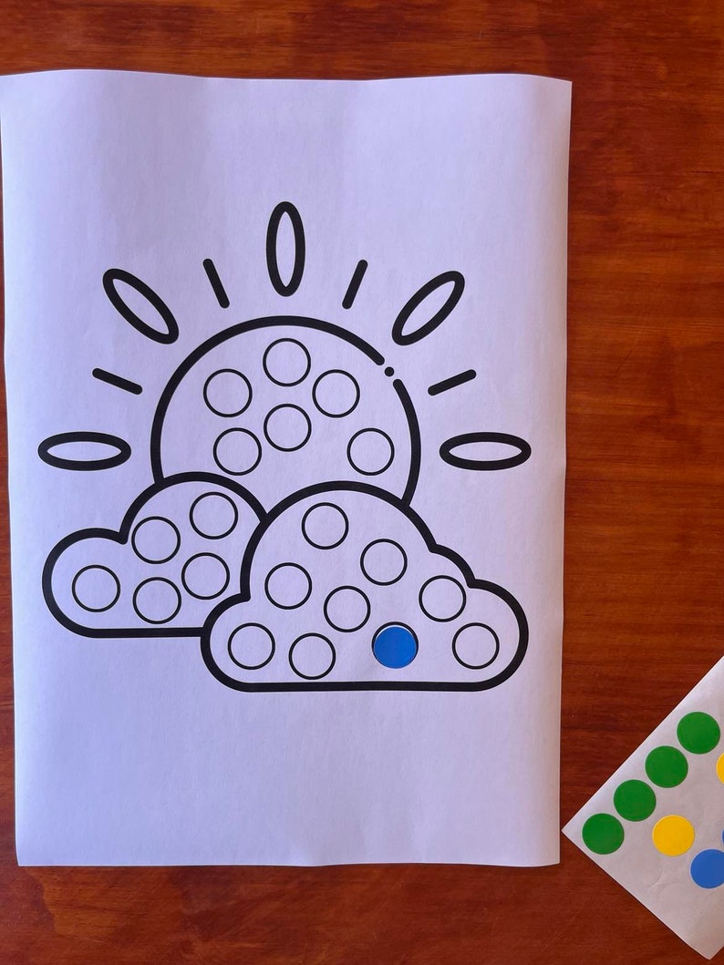 Dot Sticker Activity, Toddler Craft, Fine Motor Skills, Printable ...