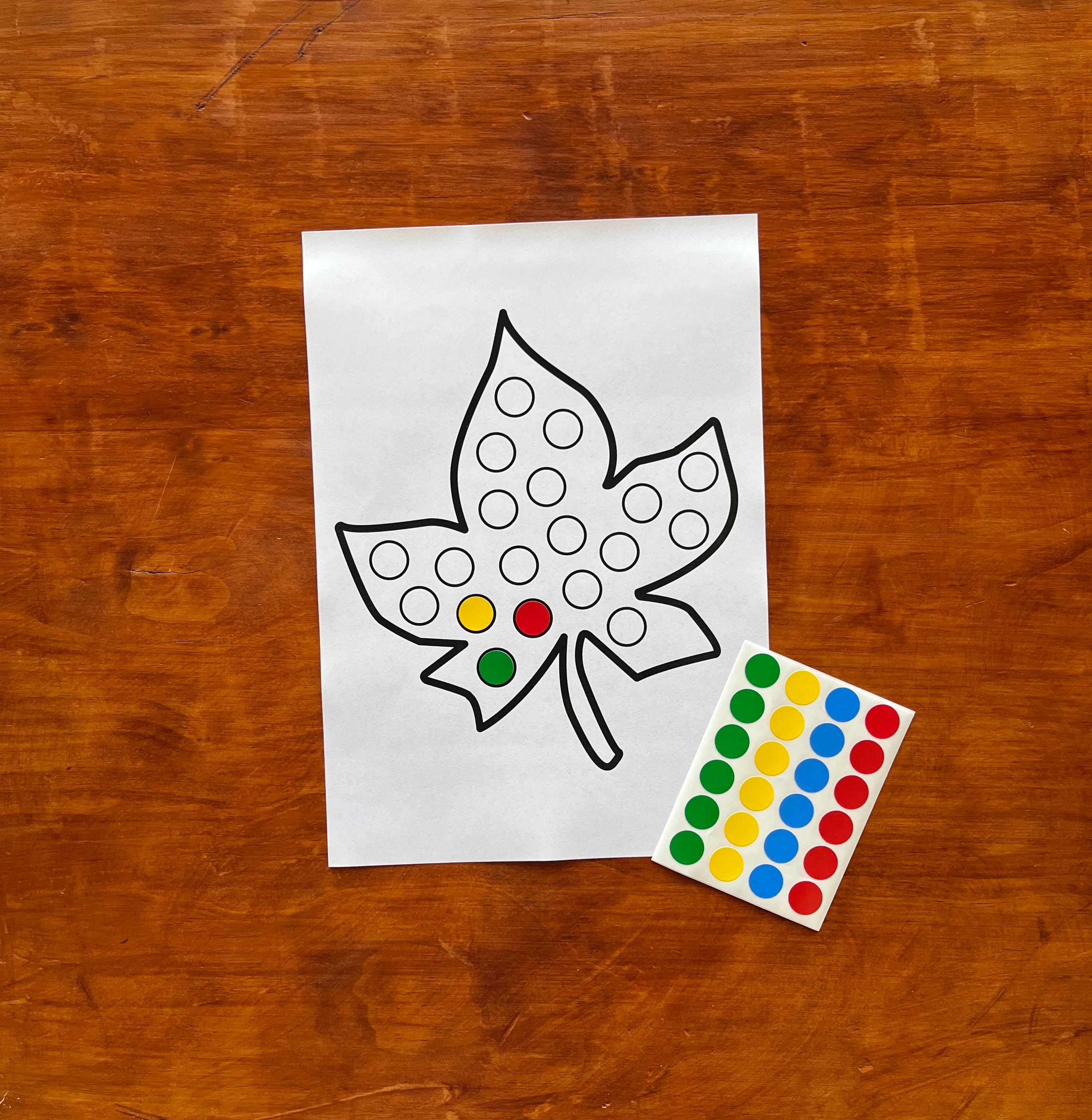 Fall Autumn Dot Sticker Activity, Toddler Craft, Fine Motor Skills ...