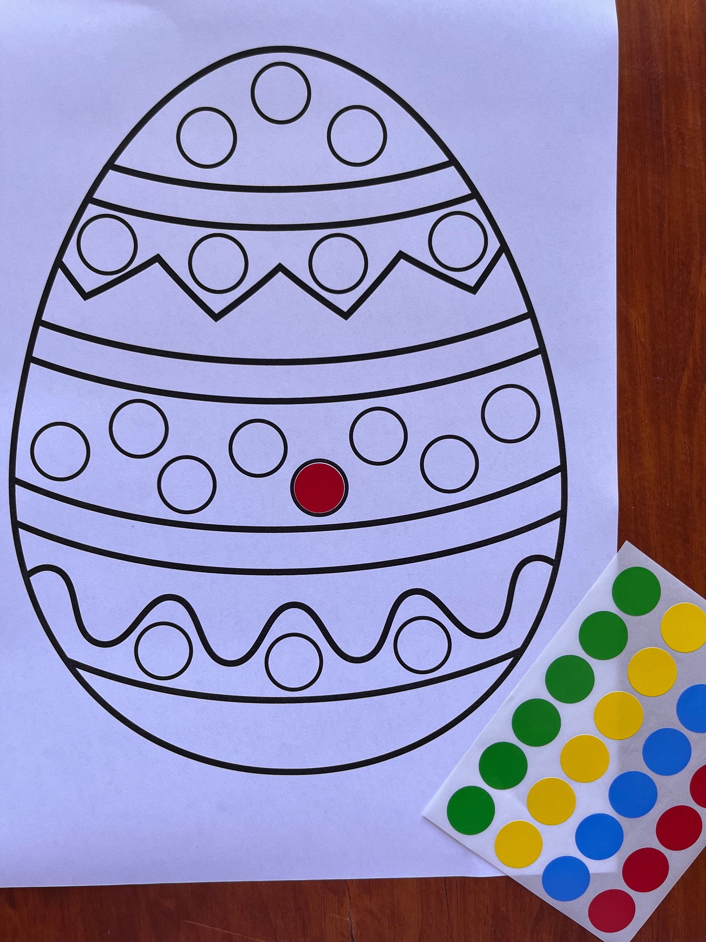Easter Dot Sticker Activity, Easter Craft, Toddler Activity, Fine Motor ...