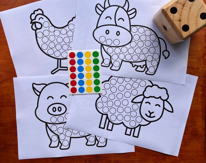 Dot Sticker Activity, Toddler Craft, Fine Motor Skills, Printable ...