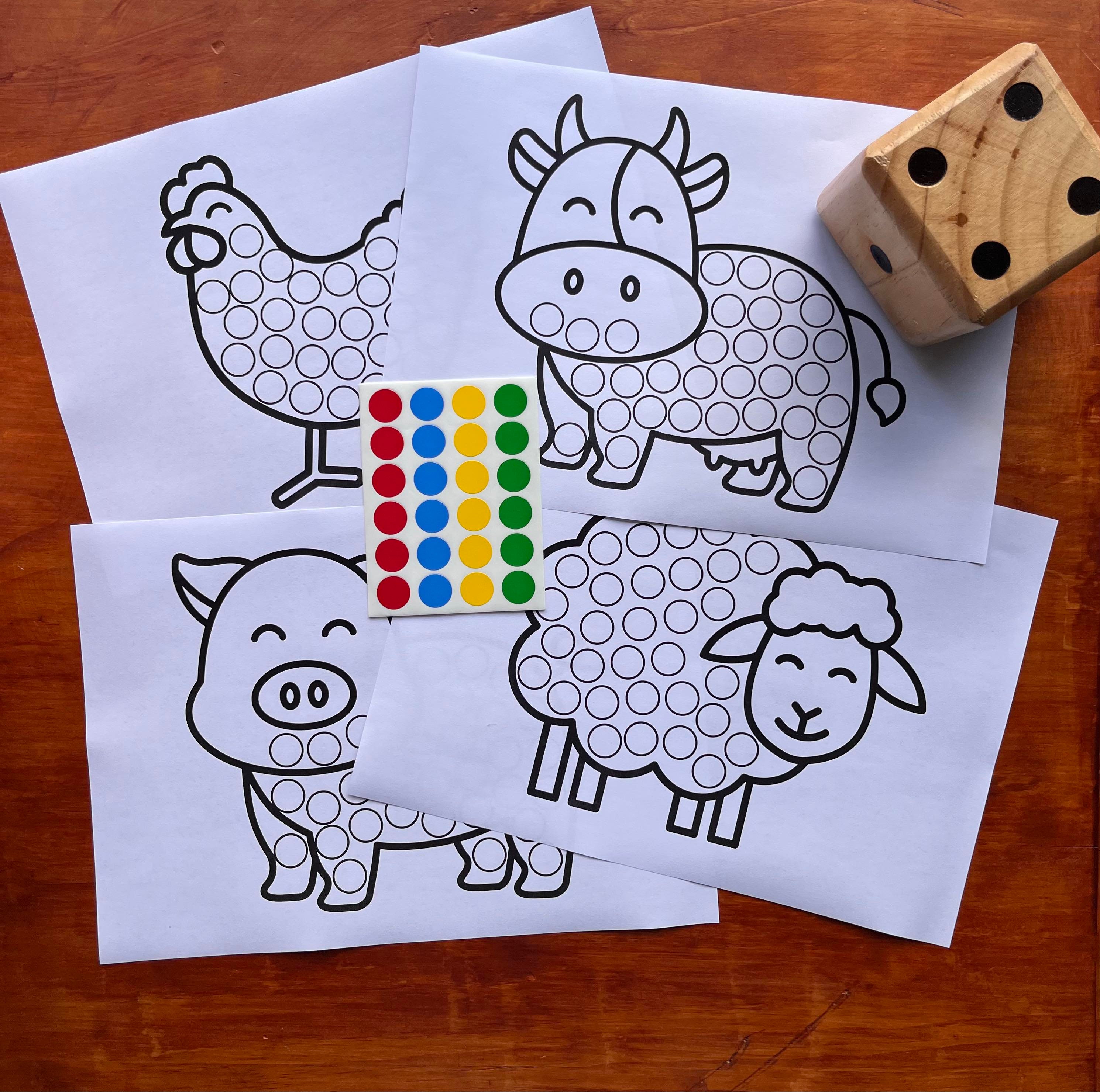 Dot Sticker Counting Activity, Toddler Craft, Fine Motor, Printable ...