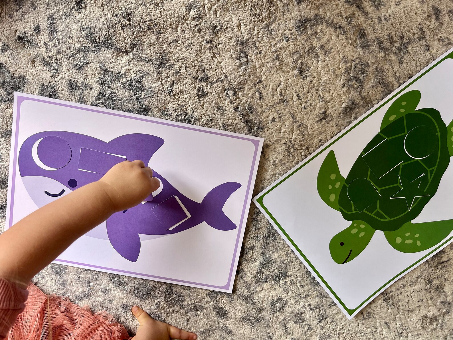 Toddler Game, Board Game, Printable, Shapes and Colours, Turn Taking ...