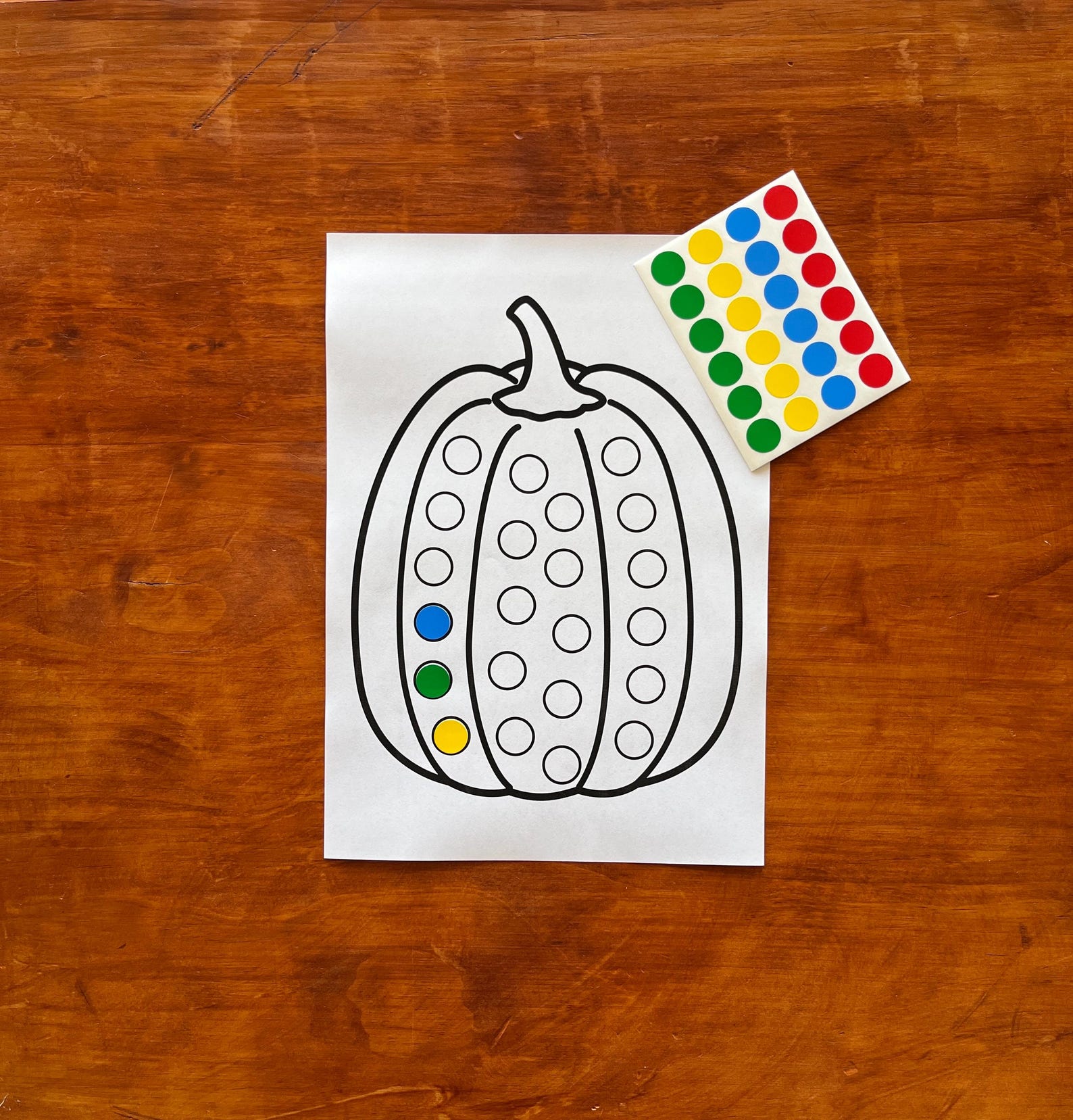 Fall Autumn Dot Sticker Activity, Toddler Craft, Fine Motor Skills ...