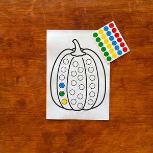 Fall Autumn Dot Sticker Activity, Toddler Craft, Fine Motor Skills ...