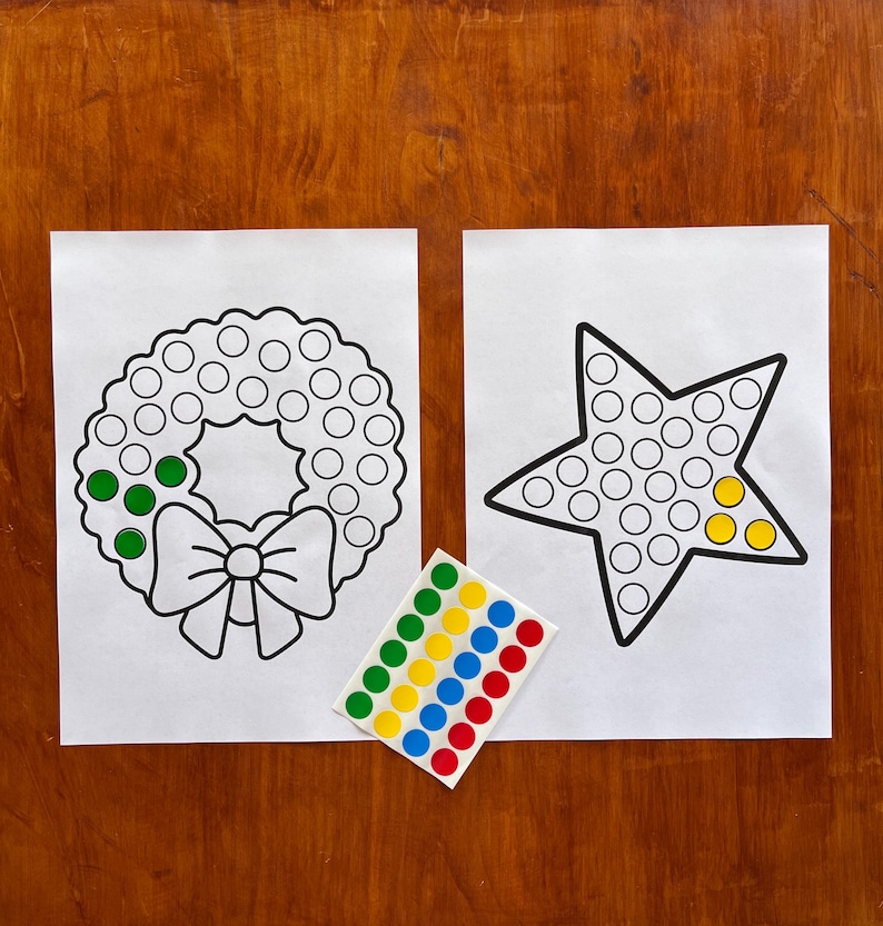 Dot Sticker Activity, Christmas, Toddler Craft, Fine Motor Skills ...