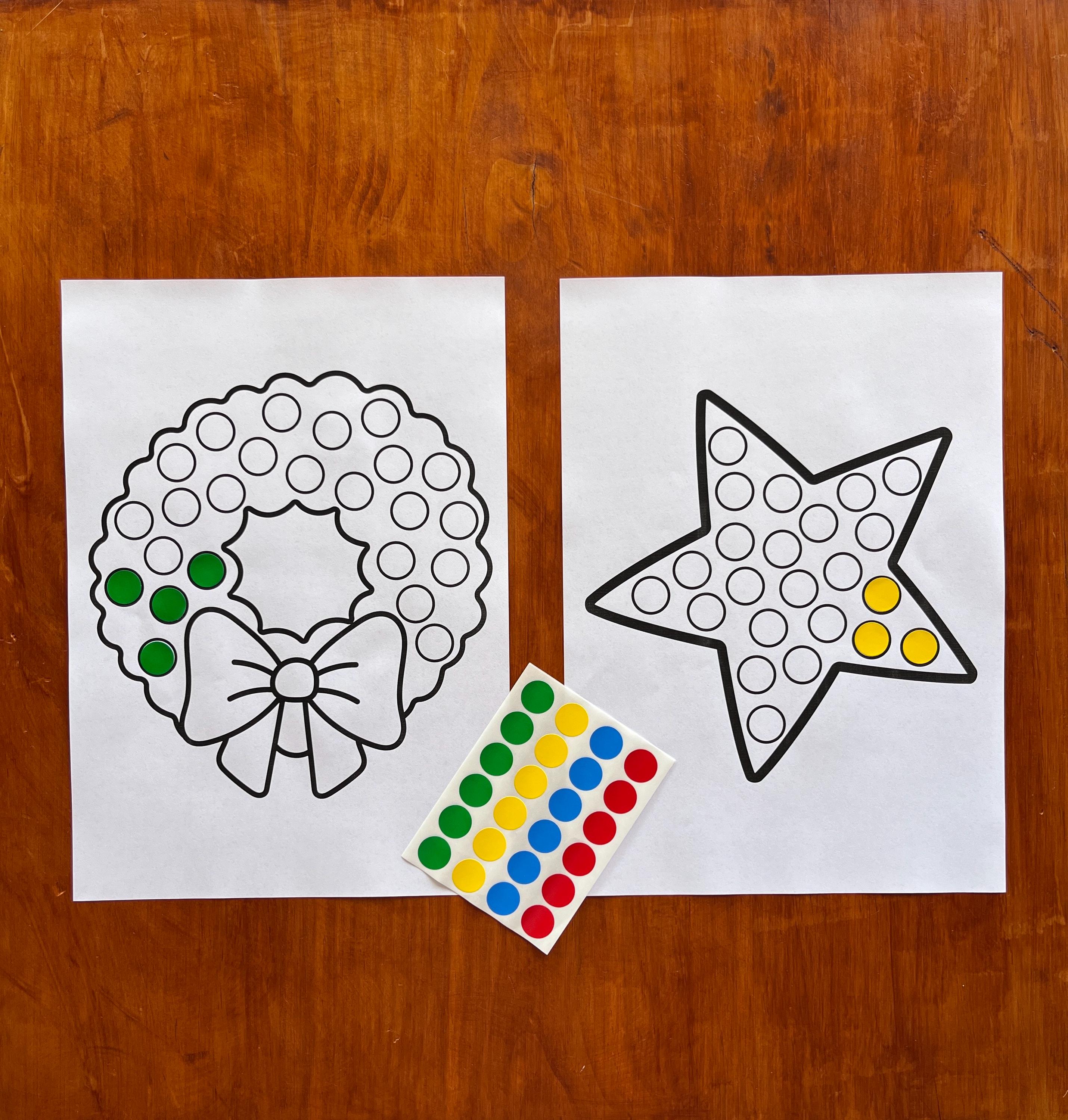 Dot Sticker Activity, Christmas, Toddler Craft, Fine Motor Skills ...