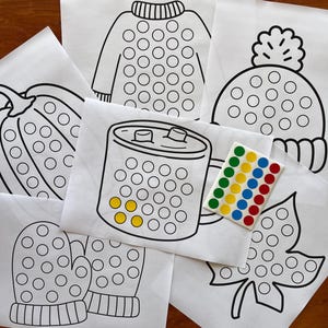 Fall Autumn Dot Sticker Activity, Toddler Craft, Fine Motor Skills ...